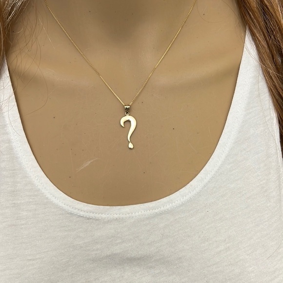 Element Shine | Jewelry | 4k Solid Real Yellow Gold Question Mark ...